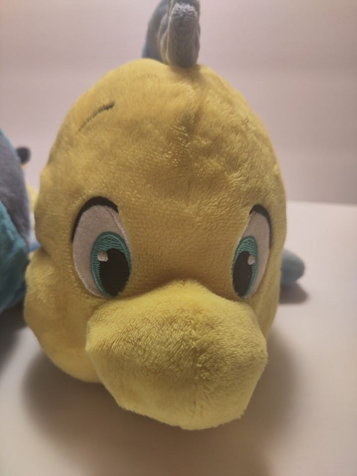Disney Plush Fish Flounder & Dory -Disney Store + Ty - Little Mermaid ...