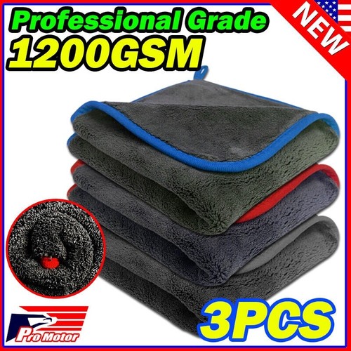 3 Fluffy Microfiber Cleaning Cloth No-Scratch Rag Car Polishing ...