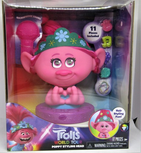 Dreamworks Trolls World Tour Poppy Styling Head 11 Pieces. NIB | eBay
