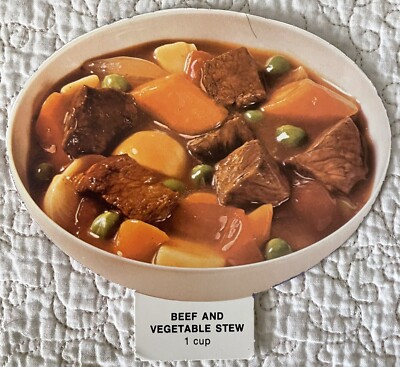 Vintage Beef Stew Bowl Cutout Food Scrapbook School Nutrition Die Cut ...