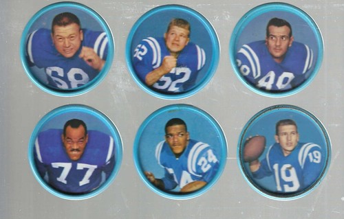 1962 Salada Football coin #6 Alex Sandusky Nr Mint Set Break | eBay