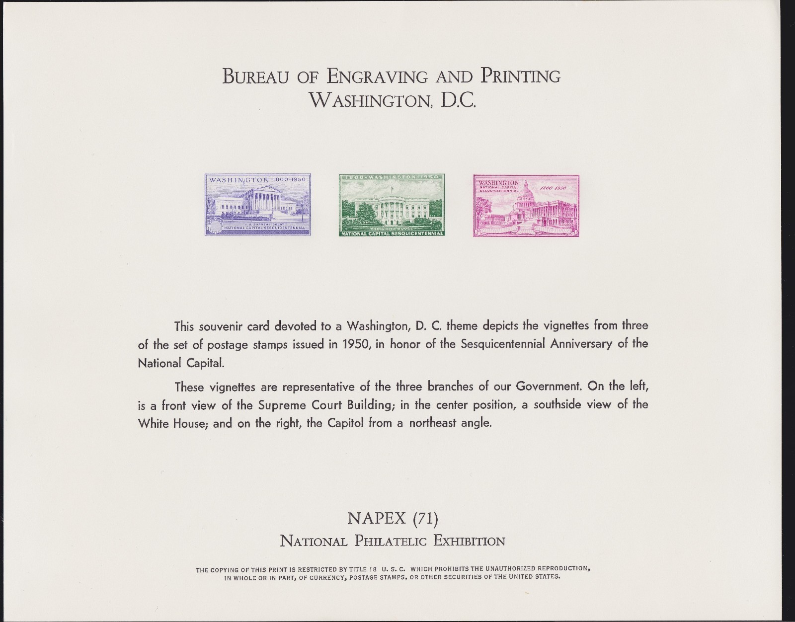 US BEP Souvenirkarten gemischt Menge 5 neuwertig sehr schön! (009) | eBay