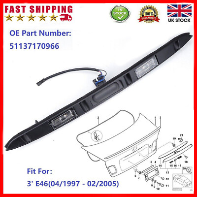 Rear Trunk Boot Handle Lid Grip 51137170966 For BMW E46 3 Series Saloon ...
