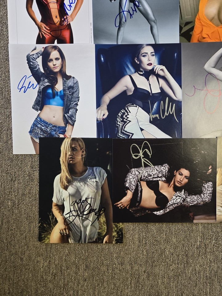 Lot Signed Autographed 8x10" Photographs Models & Actresses Collage ...