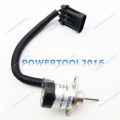 New 12V Fuel Shutoff Solenoid 1J710-60011 for Bobcat T320 T750 T770 ...