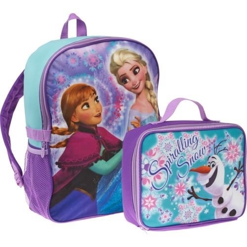 Disney Frozen Anna & Elsa Girl's Backpack with Olaf Lunch Box & Pencil ...