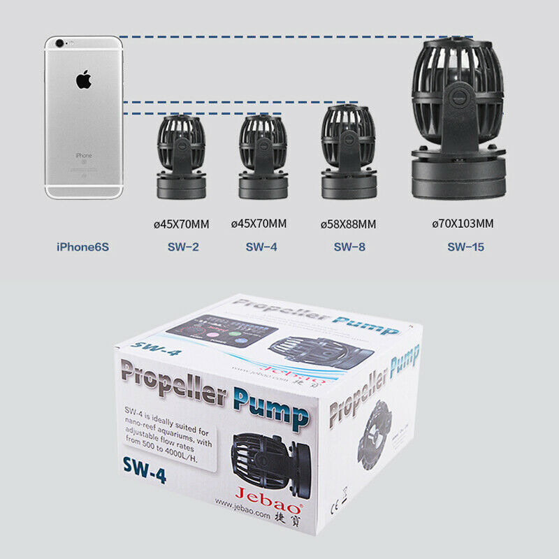 Jebao Wave maker Pump SW-2 SW-4 SW-8 SW-15 for Aquarium Fish Tank 660 ...