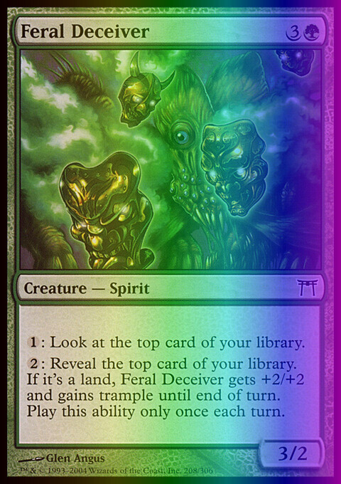 MTG Magic the Gathering Feral Deceiver (208/317) Champions of Kamigawa ...