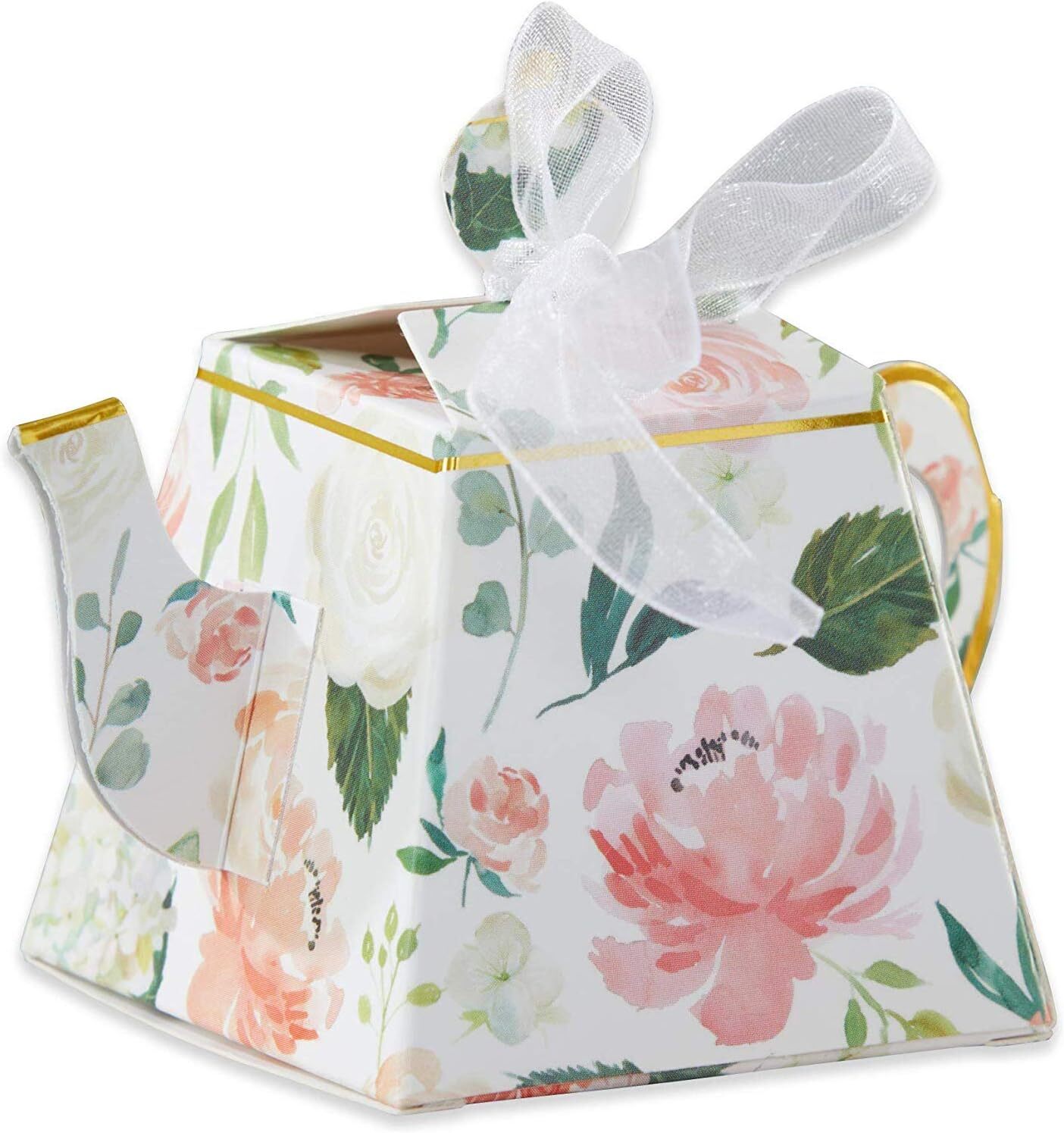 Floral Tea Time Whimsy Teapot Favor Boxes Set of 24 bridal Shower Tea ...