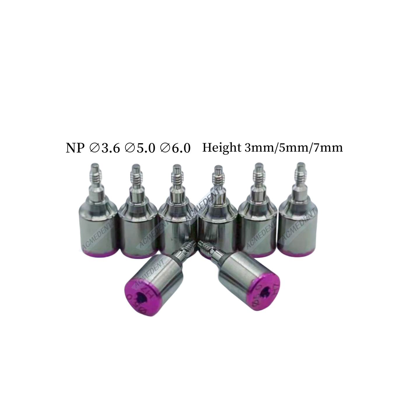 10Pcs Dental Healing Cap Abutment NP Purple Fits Nobel Active NOB ∅3.6 ...
