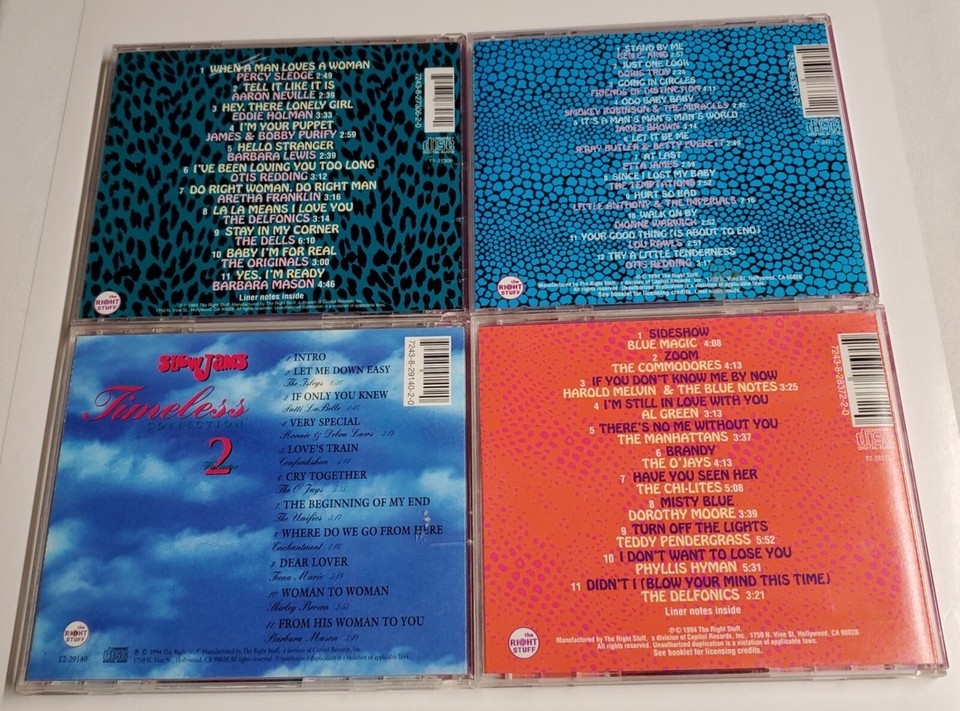 LOT OF SLOW JAMS CD TIMELESS COLLECTION 2 - 60S VOLUME 1 & 2 - 70S ...
