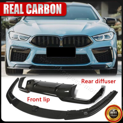 For BMW 8 Series F93 M8 2019-24 DRY CARBON Fiber Front Bumper Lip Rear ...