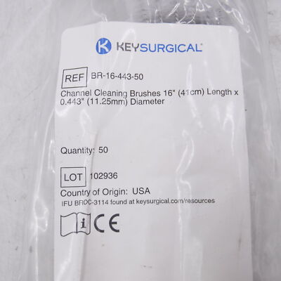 50pcs Key Surgical Channel Cleaning Brushes Stainless Steel Handle 16 ...