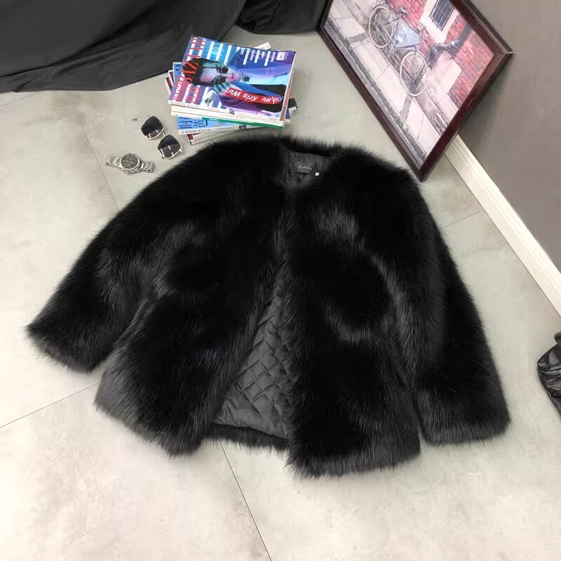 Fur Coat for Men Winter Fox Fur Collar Thickened Men's Mink Coat Fur ...