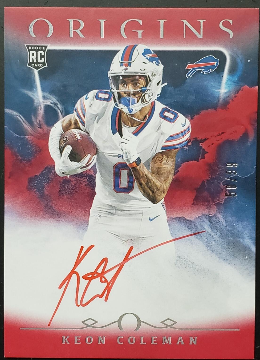 2024 Panini Origins - Rookie Autographs Keon Coleman #RAU-KCO Red /99 ...