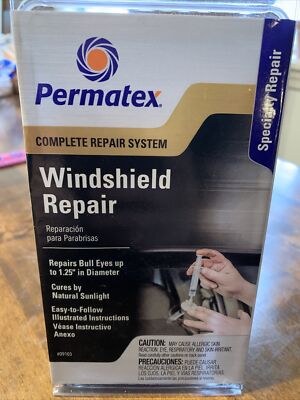 Permatex Windshield Repair Kit Professional Glass Permanent Air-Tight ...