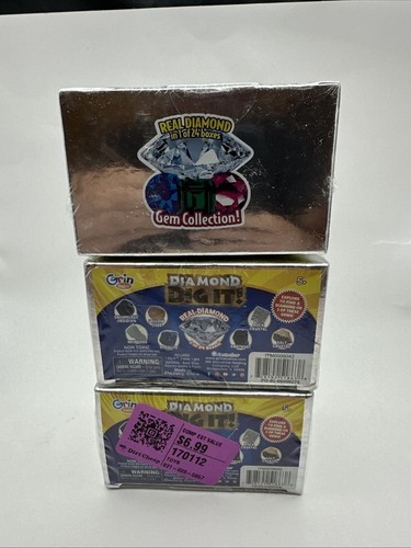 3 Diamond Dig It! Gem Collection Box - REAL DIAMOND in 1 of 24 Boxes ...