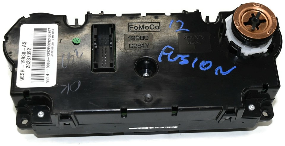 2010-2012 Ford Fusion Milan Ac Heater Climate Control Unit 9E5H-19980 ...