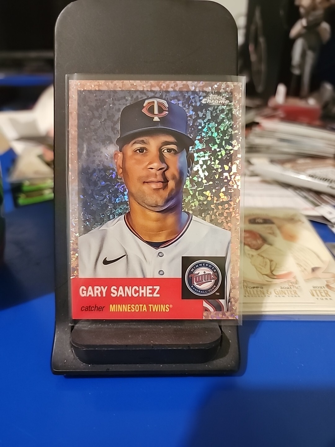 2022 Topps Chrome Platinum Gary Sanchez Rose Gold Mini Diamond ...