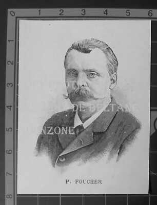 P. FOUCHER portrait gravure print gravure 1893 | eBay