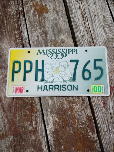 2000 Mississippi License Plate - "PPH 765" HARRISON county MAR 00 ...