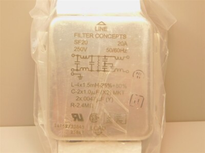 Filter Concepts SF20 20A 250V 50/60Hz High Performance Switch Mode EMI Filter | eBay