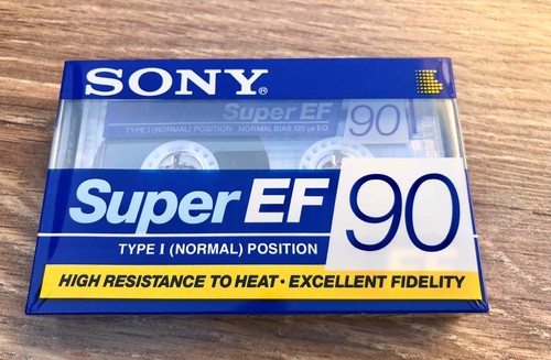 SONY EF 90 VINTAGE 1992 TYPE I NORMAL POSITION BLANK CASSETTE TAPE NEW ...