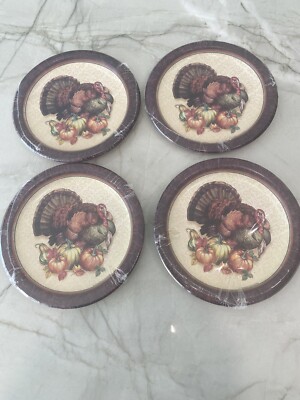 Smart Living Thanksgiving 32 Lunch Paper Plates 6.87" Dessert Plate | eBay