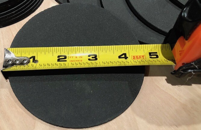 Black Neoprene Rubber Discs 4 1/2 Inch diameter - Packs of 2 | eBay