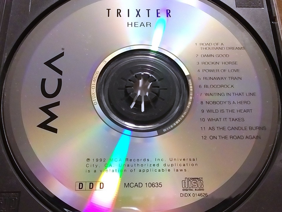 TRIXTER - HEAR MUSIC CD 1992 MCA DDD MCAD10635 ORIGINAL RELEASE ...