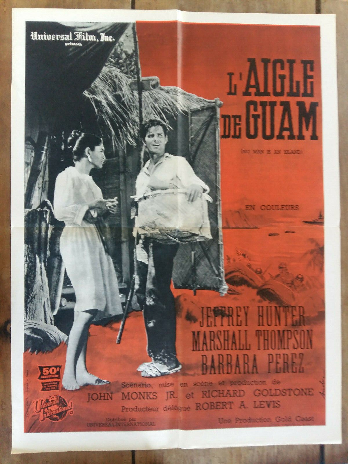 Affiche L'AIGLE DE GUAM John MONKS JR Richard GOLDSTONE Jeffrey HUNTER ...
