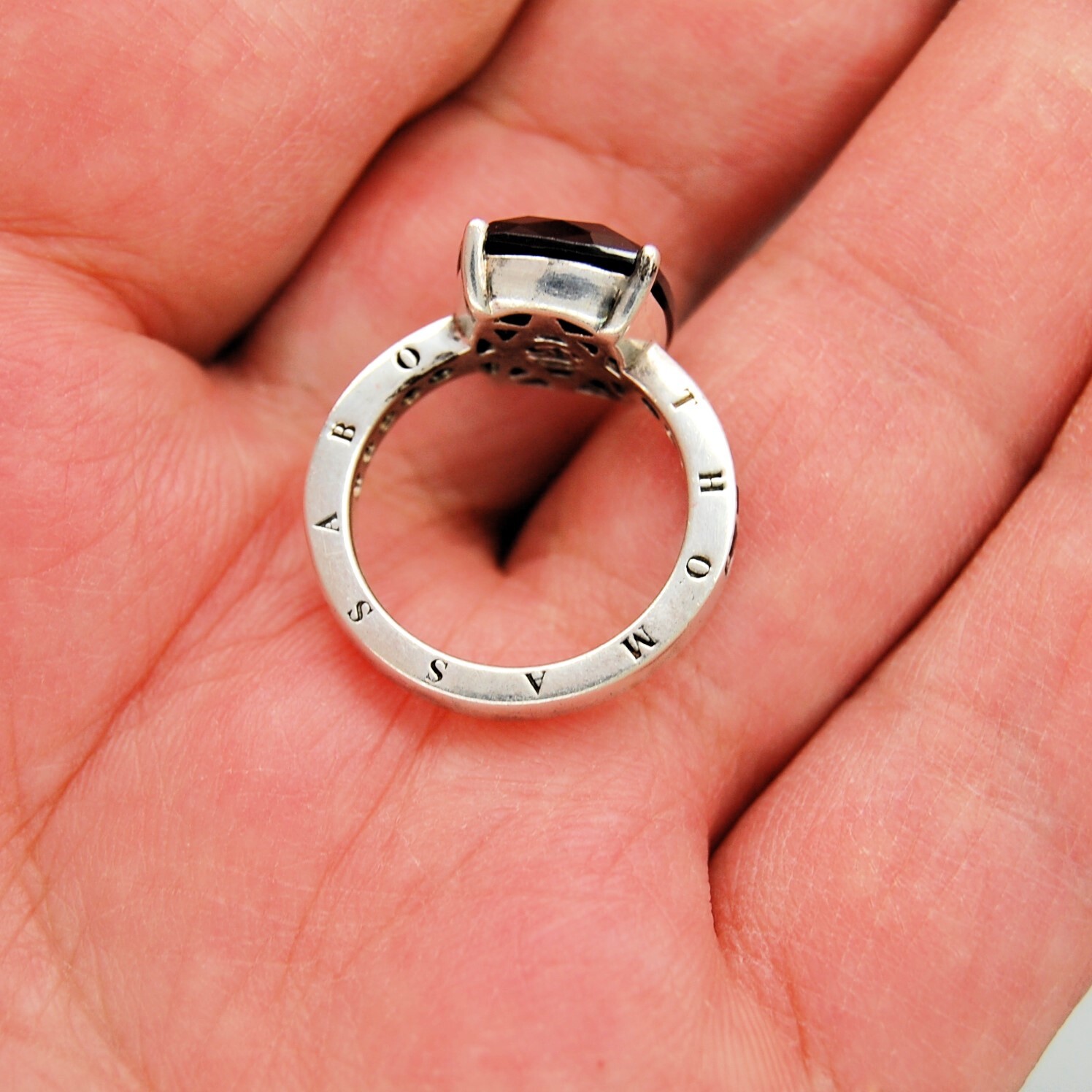 THOMAS SABO 925 STERLING SILVER BLACK ONYX COCKTAIL R… - Gem