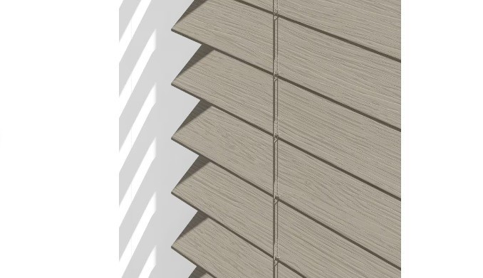 LEVOLOR Trim+Go 2-in Slat Width 31" x 72" Cordless Greige Faux Wood ...