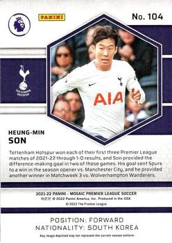 Heung-Min Son 2021-22 Mosaic Premier League - #104 - Tottenham Hotspur | eBay