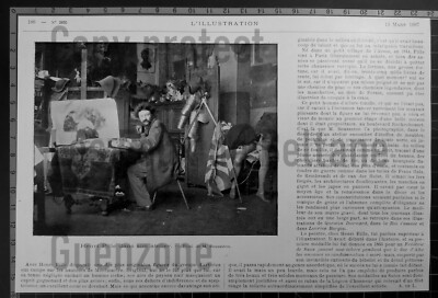 HENRI PILLE PEINTRE DE MONTMARTRE document photo 1897 print | eBay