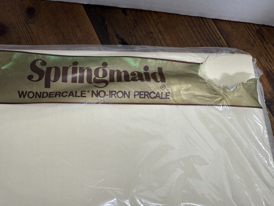 Springmaid Wondercale No Iron Percale (2) Queen Flat Sheet 60x80 Yellow ...