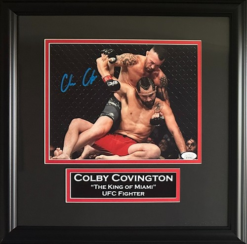 Colby Covington autographed framed 8x10 photo UFC JSA Witness Usman ...