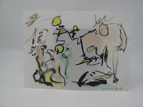 DENIS GRUNDMANN San Francisco Outsider Art Pastel Drawing Paper 2005 #8 ...