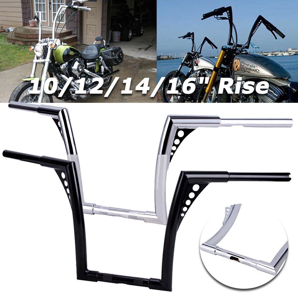 10" 12" 14" 16" 18" Ape Hangers Handlebar For Harley Sportster Softail ...