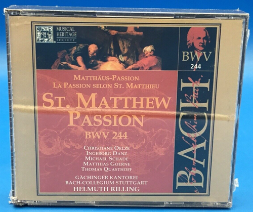 ST. MATTHEW PASSION Bach 3 CD BWN 244 2001 Rilling Conductor NEW SEALED ...