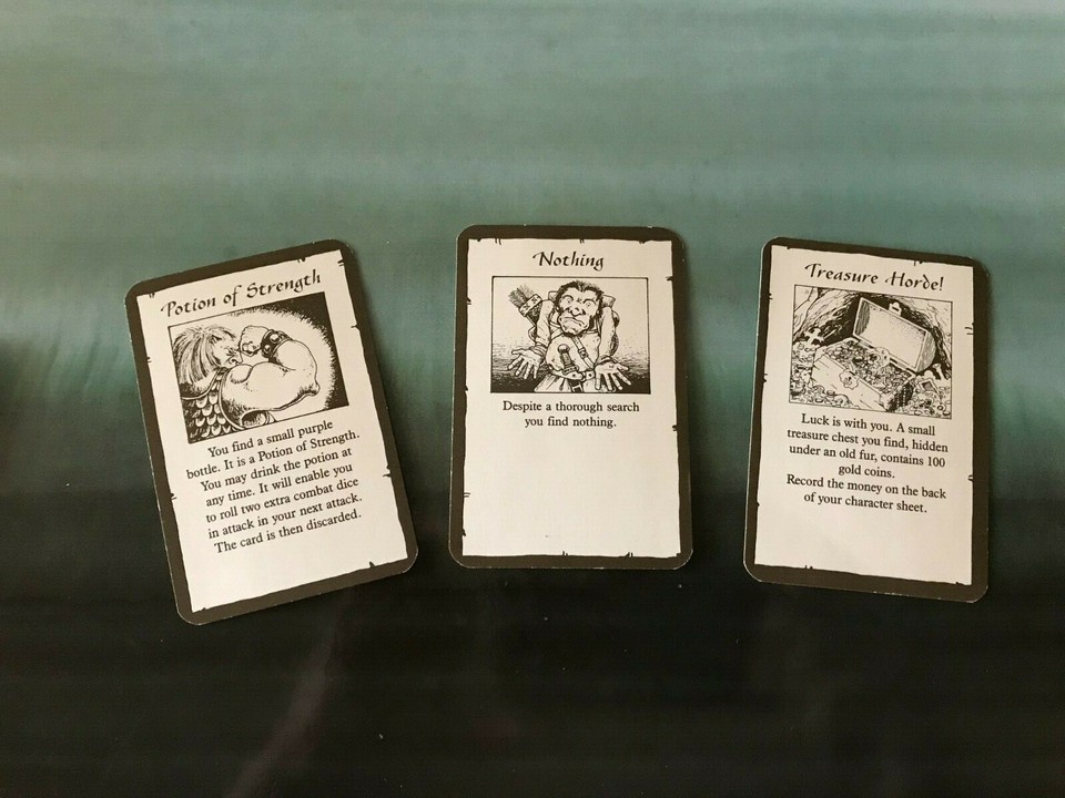 Hero Quest 13 Treasure Game Cards Heroquest 1989, Board game, Treasure ...