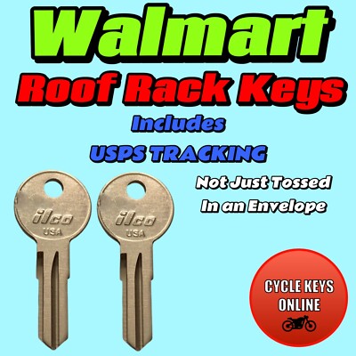 Walmart Roof Rack keys Replacement Made cut to code key codes 001-200 ...