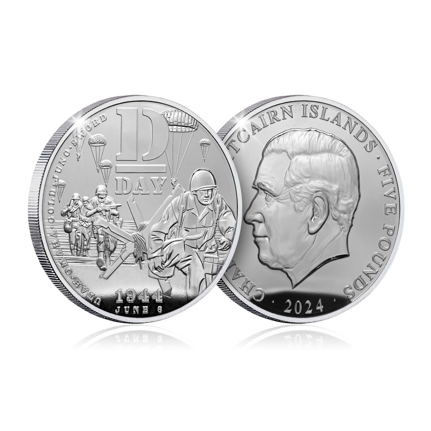 D-Day 80th Anniversary World War II Annual Coin Set 2024 BU 50p £2 £5 ...