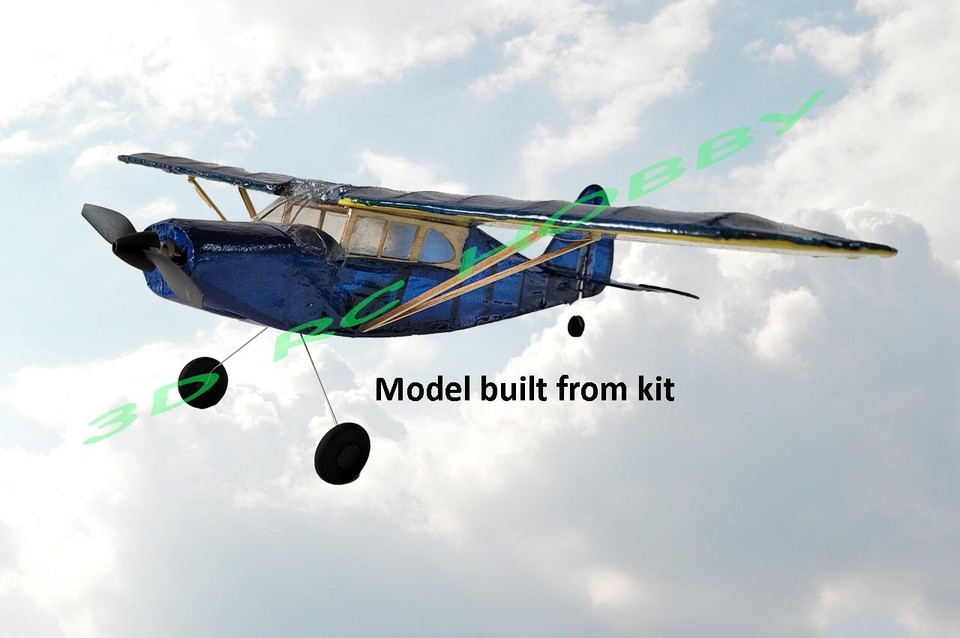 MINI Piper Pacer 18" Wingspan R/C Airplane Laser Cut Balsa Complete ...