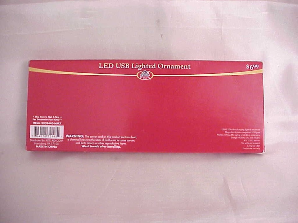 Yule Rite LED USB Lighted Color Changing Ornament ~ BELIEVE ~ New in ...