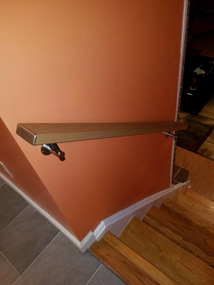 Wall Mount Square Modern Stair Hand Rail Staircase Railing Kit ...