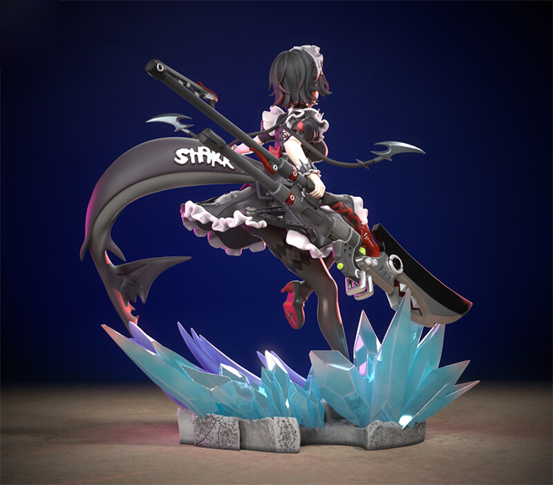 Ellen Joe 1/8 1/6 1/4 3D print figure Model Kit Unpainted Unassembled ...