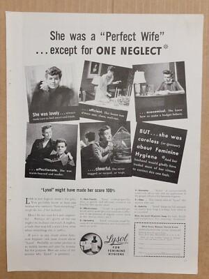 SEXIST VINTAGE 1946 Print Ad Advertisement Lysol Douche Perfect Wife | eBay