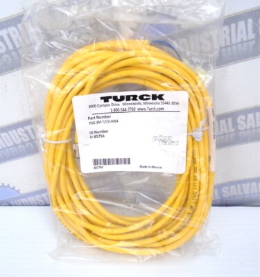 TURCK - PSG 3M-7 - PSG 3M-7/CS14064 - 7M(22ft) - M8 3-Pin to (2) F ...