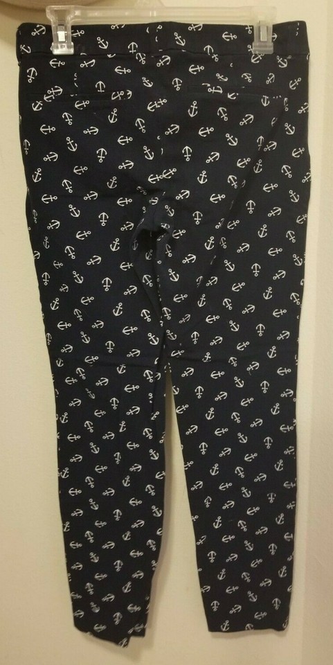Old Navy The Diva navy blue anchor stretch dress pants women's size 8 ...